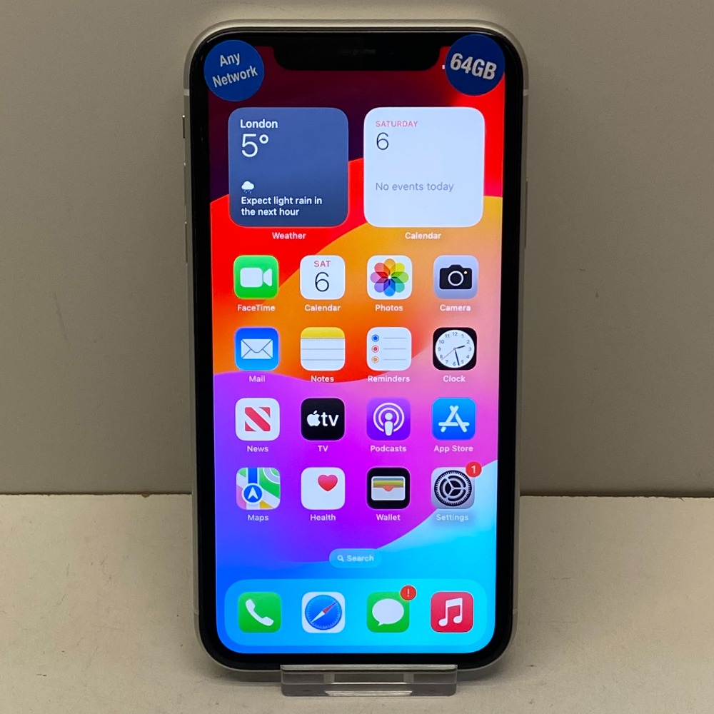 Used Apple iPhone XR Unlocked Model A2105 64GB in White - Own4Less
